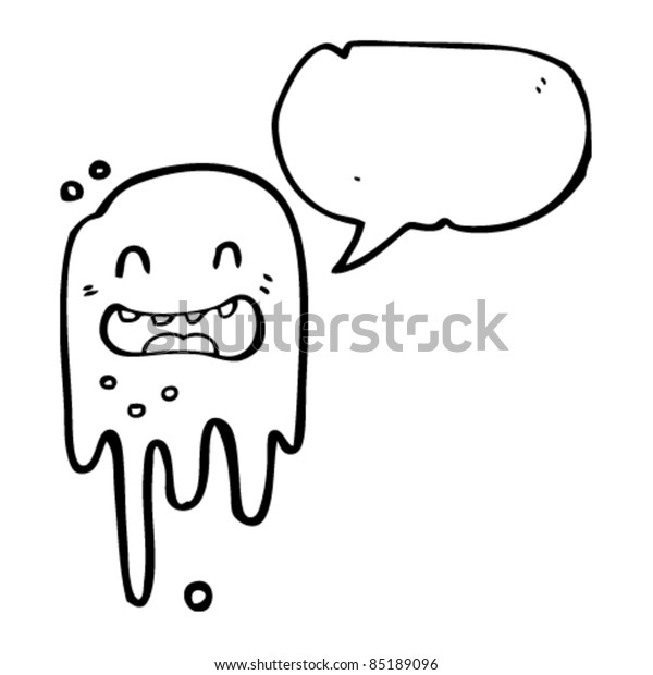 Spooky Cartoon Ghost Laughing Stock Vector (Royalty Free) 85189096