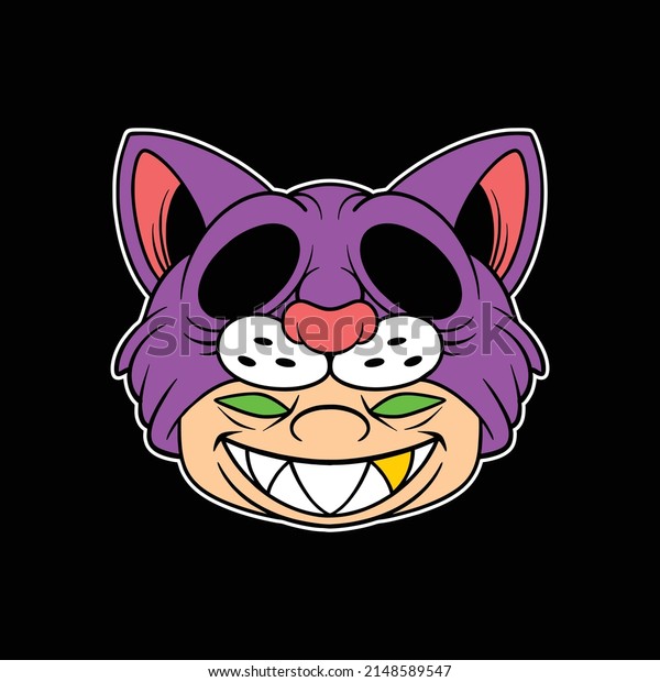 Spooky Cat Cartoon Commercial Use Stock Vector (Royalty Free ...