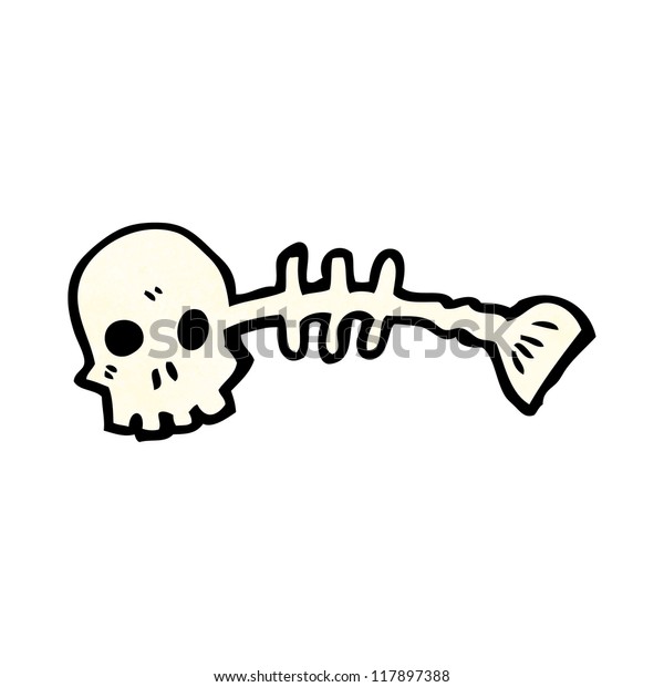 Spooky Fish Bones Cartoon Stock Vector (Royalty Free) 117897388 ...