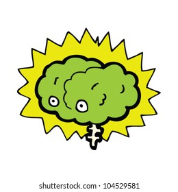 Spooky Floating Brain Cartoon Stock Vector (Royalty Free) 104529581 ...