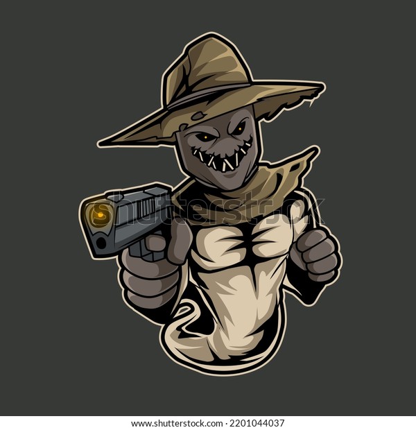 Spooky Ghost Creepy Mascot Logo Illustration Stock Vector (Royalty Free ...