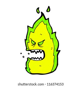 Spooky Green Fire Cartoon Stock Vector (Royalty Free) 116374153 ...