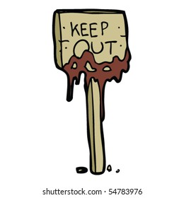 Spooky Keep Out Sign Cartoon Stock Vector (Royalty Free) 54783976 ...