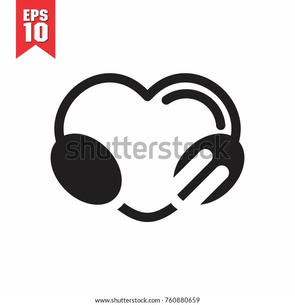 Spoon Fork Heart Logo Stock Vector (Royalty Free) 760880659 | Shutterstock