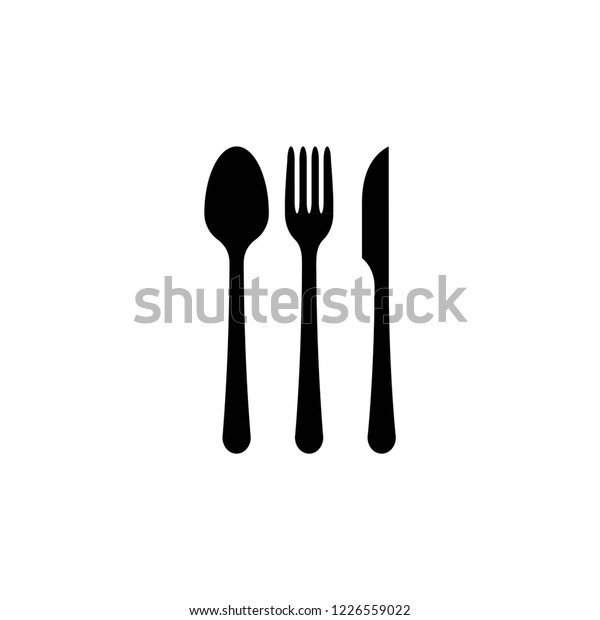 Spoon Fork Knife Icon Icons Vector Stock Vector (Royalty Free ...