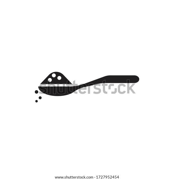 Spoon Sugar Icon Design Isolated On Stock Vector (Royalty Free ...