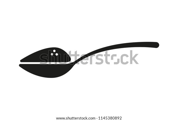 Spoon Sugar Salt Flour Teaspoon Vector Stock Vector (Royalty Free ...