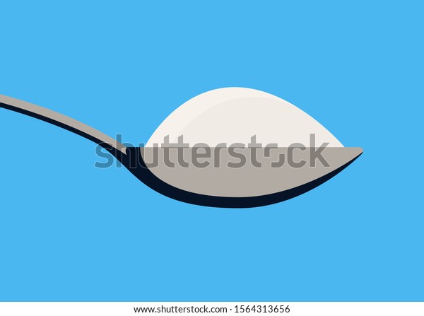 Spoon Sugar Salt Icon Teaspoon Side Stock Vector (Royalty Free ...