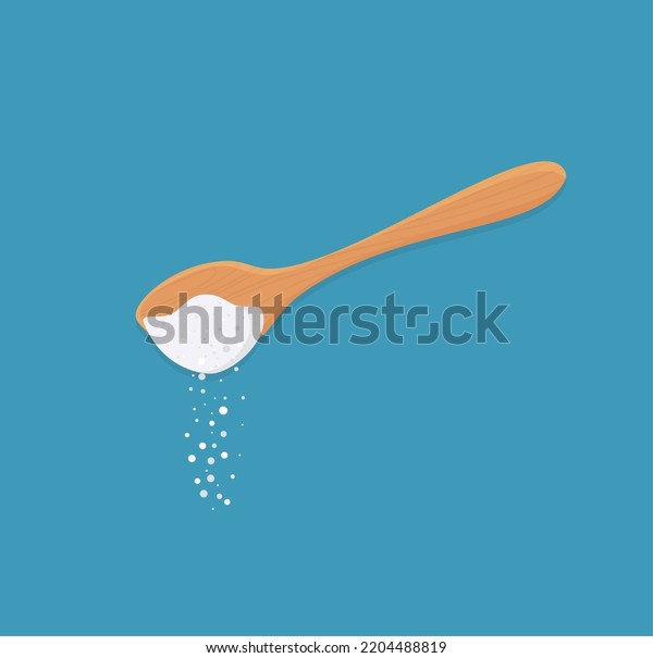 Spoon Sugar Salt Icon Teaspoon Side Stock Vector (Royalty Free ...