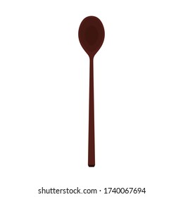 Spoon Vector Wood Spoon On White Stock Vector (Royalty Free) 1713082996