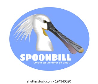 Spoonbill Bird Stock Vector (Royalty Free) 194340020 | Shutterstock