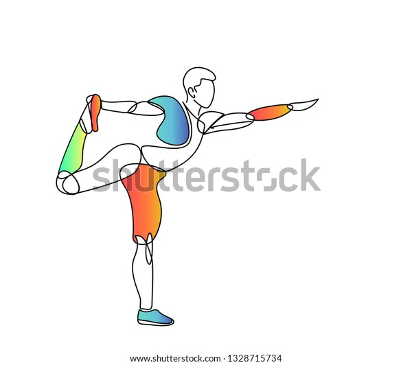 Sport Activity Line Drawing Vector Illustration Stock Vector (Royalty ...