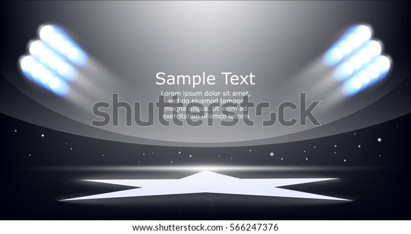 Sport Background Stadium Lights Projectors Star Stock Vector (Royalty ...