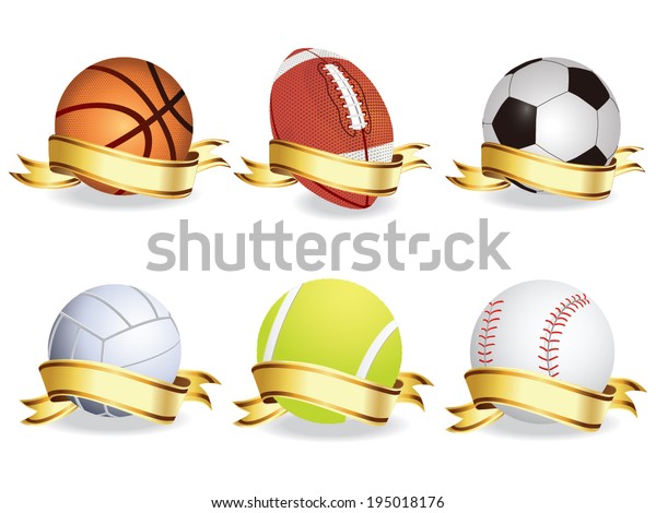 Sport Balls Banner Vector Stock Vector (Royalty Free) 195018176 ...