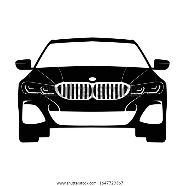 Sport Car Front View Icon Stock Vector (Royalty Free) 1647729367