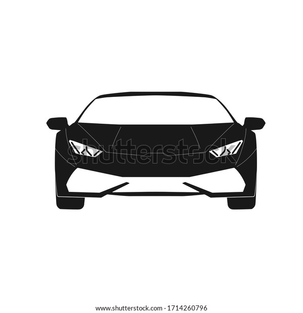 Sport Car Front View Vector Stock Vector (Royalty Free) 1714260796 ...