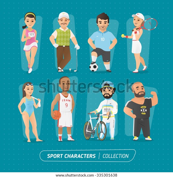 Sport Characters Collection Stock Vector (Royalty Free) 335301638