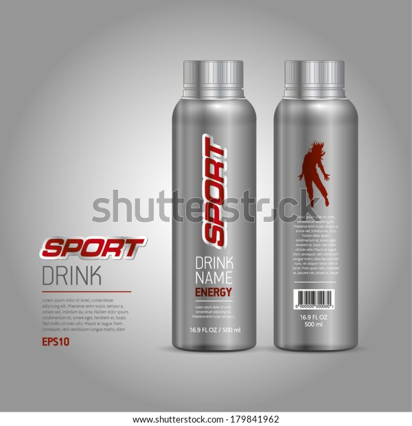 Sport Drink Label Bottle Stock Vector (Royalty Free) 179841962 ...