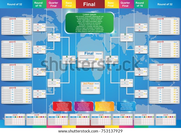 Sport Fixture Result Template Final Round Stock Vector (Royalty Free ...
