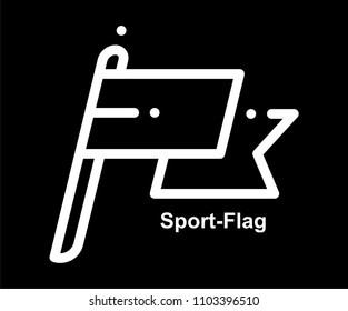 Sport Flag Vector Icon Stock Vector (Royalty Free) 1103396510
