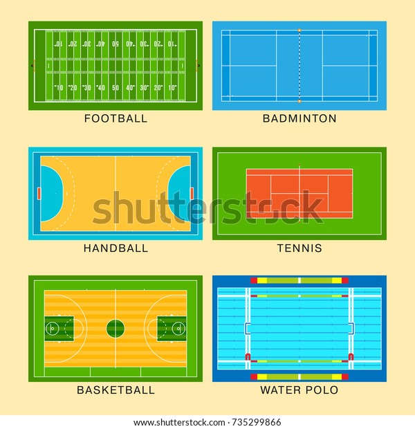 Sport Game Field Vector Ground Line Stock Vector (Royalty Free ...