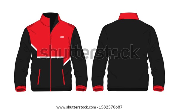 Sport Jacket Red Black Template Design Stock Vector (Royalty Free ...