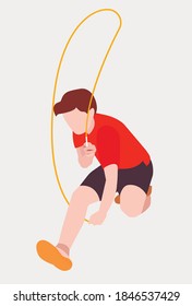 Sport Jumping Rope Simple Vector Drawing Stock Vector (Royalty Free ...