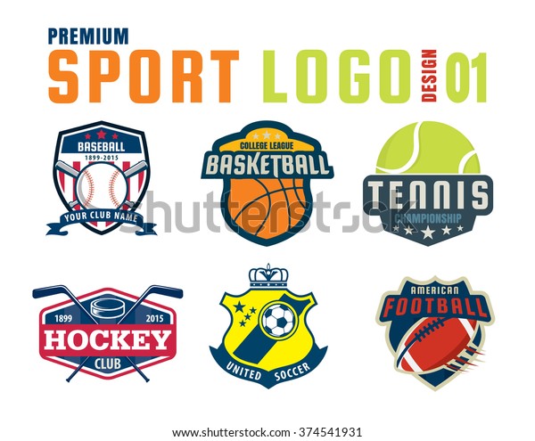 Sport Logo Design Set: เวกเตอร์สต็อก (ปลอดค่าลิขสิทธิ์) 374541931 ...