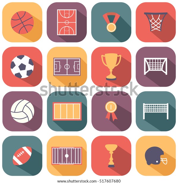 Sport Logo Set Four Sport Disciplines Stock Vector (Royalty Free) 517607680