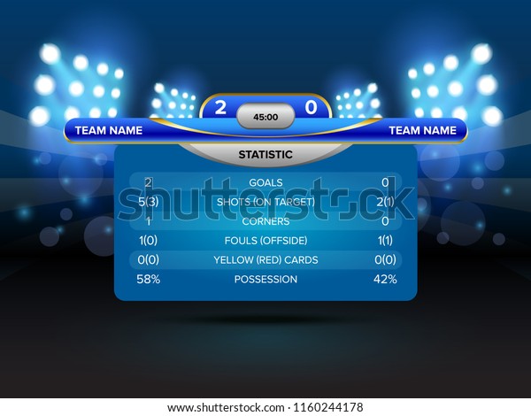 Sport Scoreboard Time Result Display Vector Stock Vector (Royalty Free ...