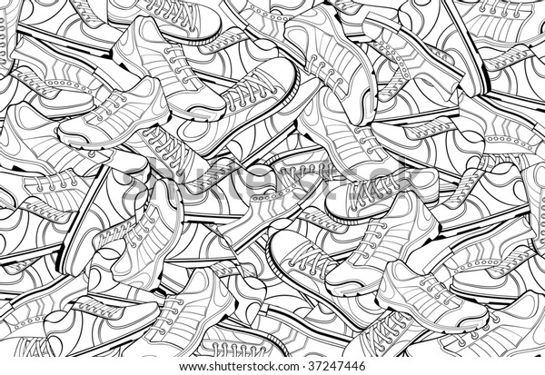 Sport Shoes Texture Background Stock Vector (Royalty Free) 37247446 ...
