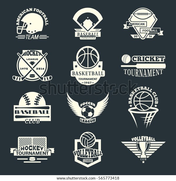 Sport Team Badge Vector Set Stock Vector (Royalty Free) 565773418 ...