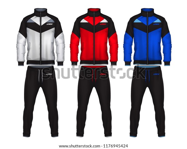 Sport Track Suit Design Templatejacket Trousers Stock Vector (Royalty ...