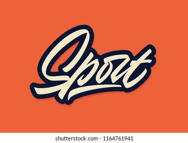Sport Vector Lettering Stock Vector (Royalty Free) 1164761941 ...