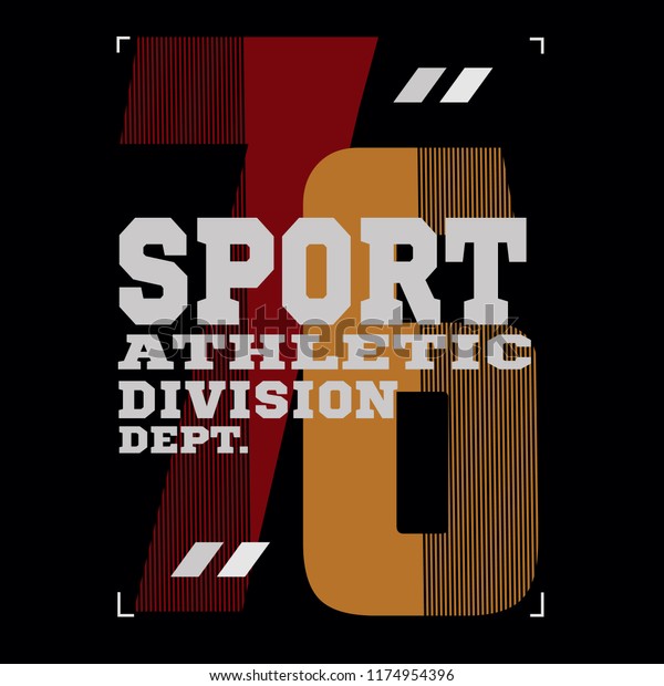 Sportathletic Typography Vector Illustration T Shirt Stock Vector ...