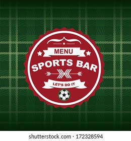 Sports Bar Menu Template Designvector Illustration Stock Vector ...