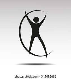 Sports Dancing Symbol Vector Stock Vector (Royalty Free) 345492683 ...