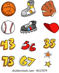 Sports Group Vector Illustration Stock Vector (Royalty Free) 8517079