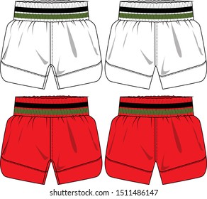 Sports Shorts Vector Template Pattern Stock Vector (Royalty Free ...