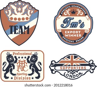 Sports Team Logo Design Vector Set Stock Vector (Royalty Free ...