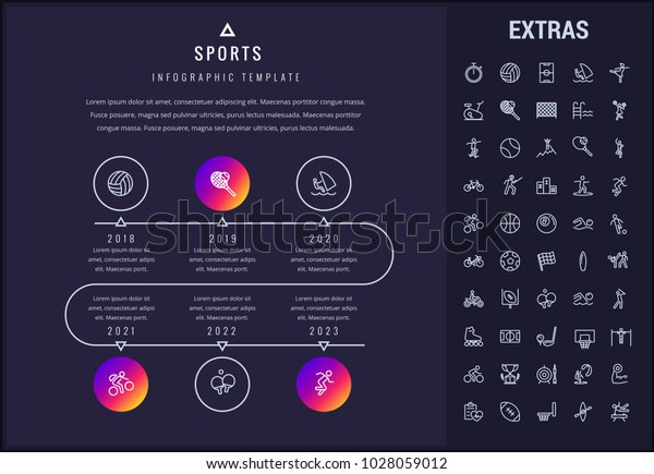 Sports Timeline Infographic Template Elements Icons Stock Vector ...