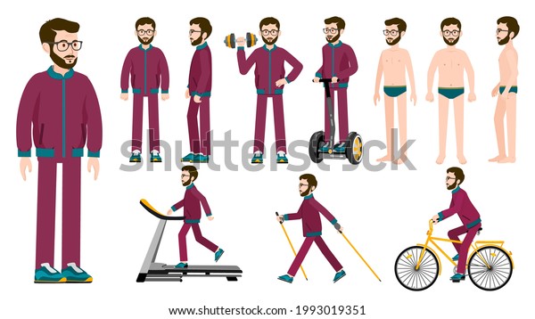 Sportsman Set Character Animation Vector Image Stock Vector (Royalty ...