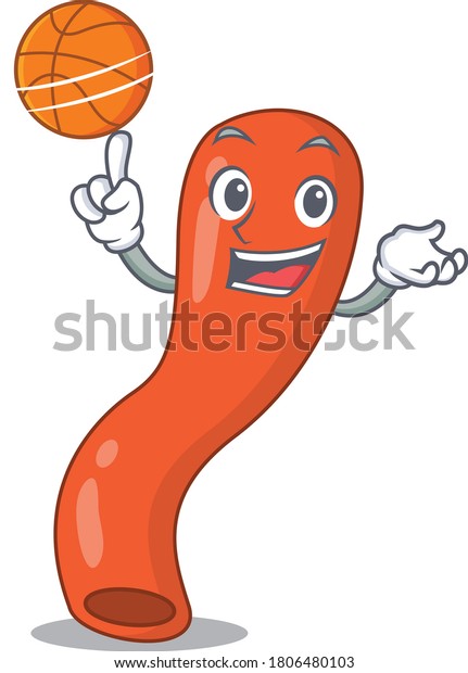Sporty Cartoon Mascot Design Appendix Basketball Stock Vector (Royalty ...