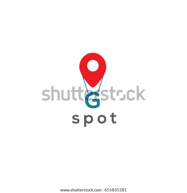Spot Location Logo Vector Letter G Stock Vector (Royalty Free ...