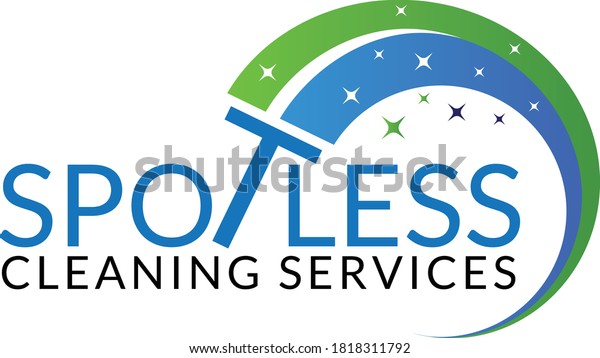 Spotless Cleaning Service Logo Design Stock Vector (Royalty Free ...
