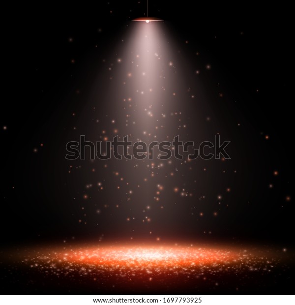 Vektor Stok Spotlight Background Promotion Design Template Vector ...