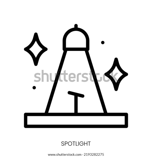 Spotlight Icon Line Art Style Design Stock Vector (Royalty Free ...