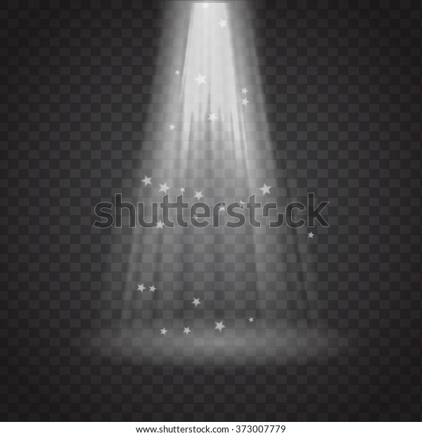 Vektor Stok Spotlight Stars On Transparent Background Vector (Tanpa ...