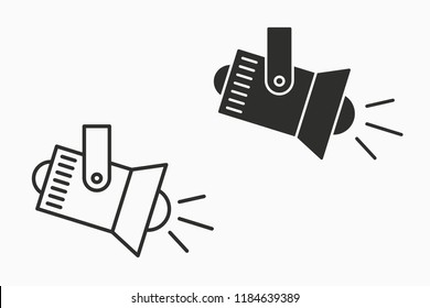 Spotlight Icon Design Isolated On White Stock Vector (Royalty Free ...