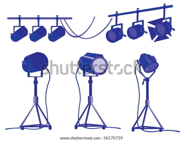 Spotlights Cinema Theater Stock Vector (Royalty Free) 36570739 ...